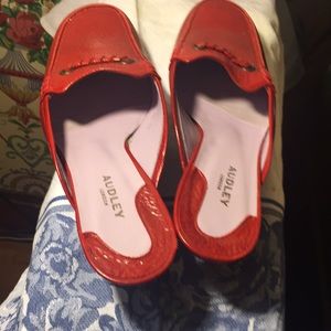 audley london | Shoes | Audley London Red Patent Leather Slidesmules 7 ...